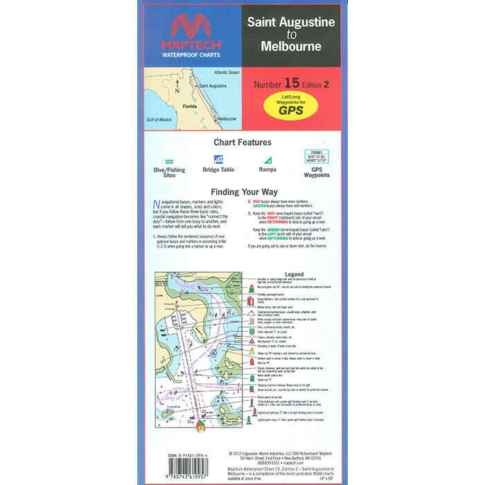 Maptech Folding Waterproof Chart - Saint Augustine to Melbourne - WPC015-02