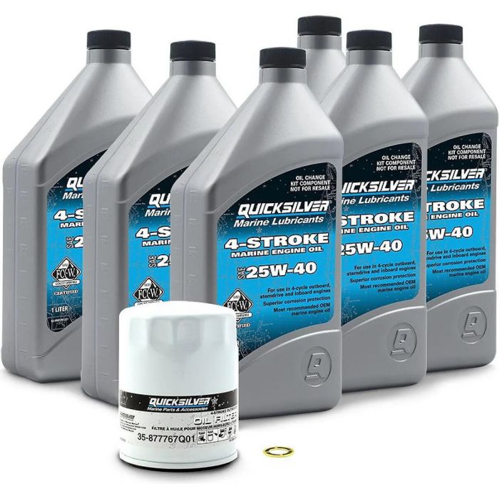 Mercury Quicksilver 25W-40 Oil Change Kit - 150-200 HP - 8M0169542